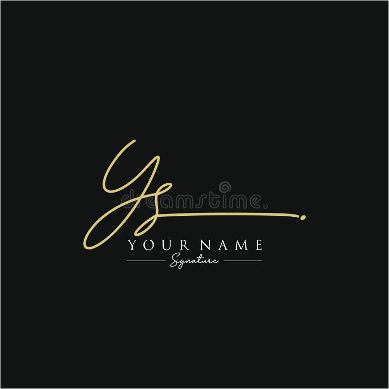 Letter GS Signature Logo Template Vector Stock Vector - Illustration of ...