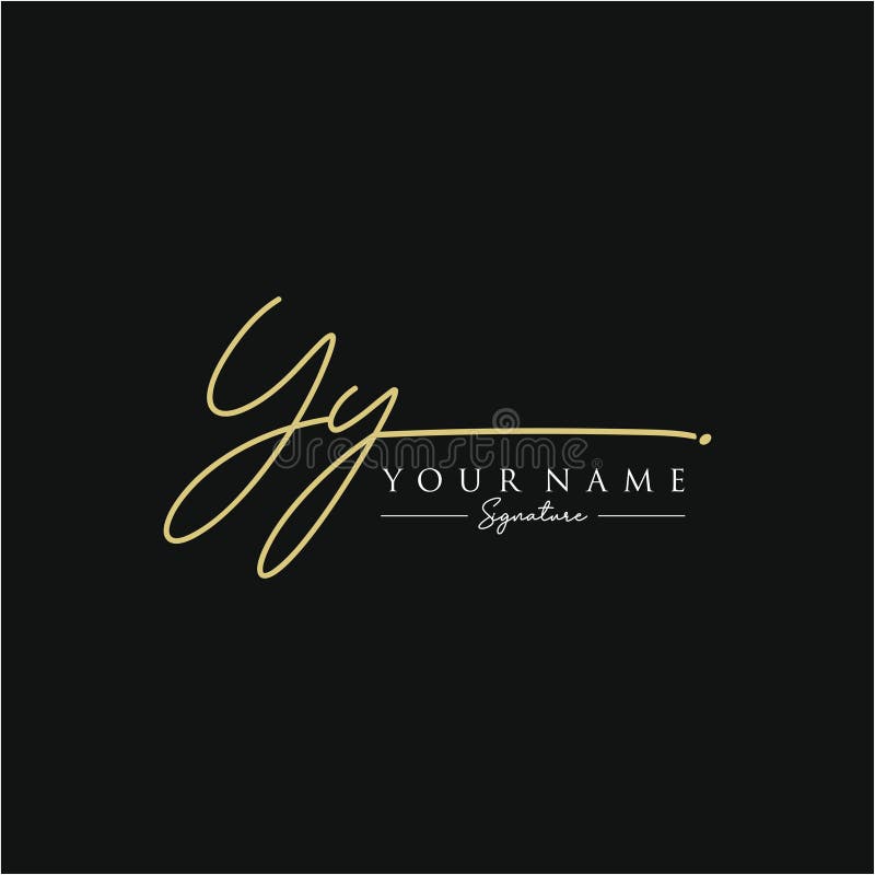Letter GY Signature Logo Template Vector Stock Vector - Illustration of ...