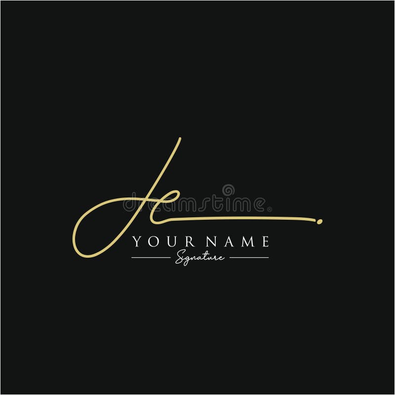 Letter JE Signature Logo Template Vector Stock Vector - Illustration of ...