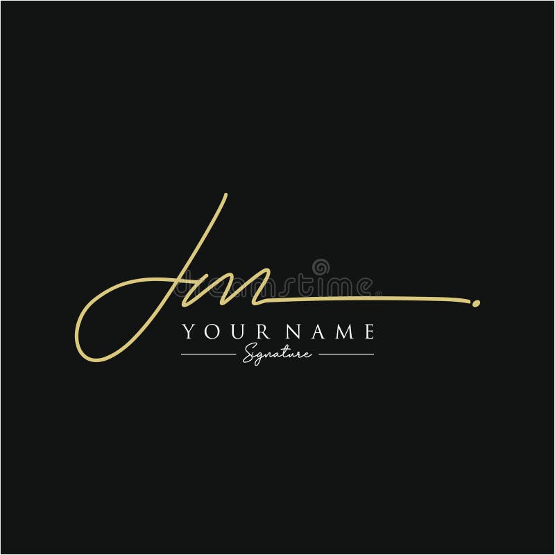 Letter JM Signature Logo Template Vector Stock Vector - Illustration of ...