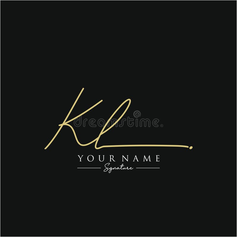 Letter KL Signature Logo Template Vector Stock Vector - Illustration of ...