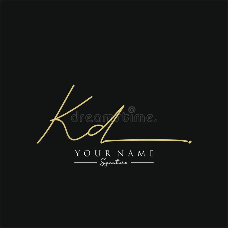 Letter KD Signature Logo Template Vector Stock Vector - Illustration of ...