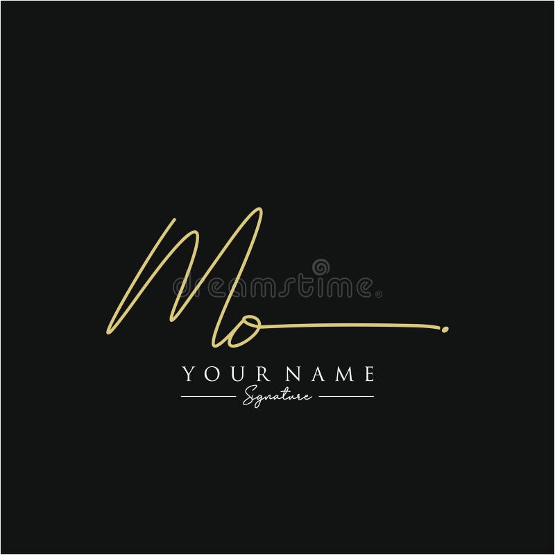 Letter MO Signature Logo Template Vector Stock Vector - Illustration of ...