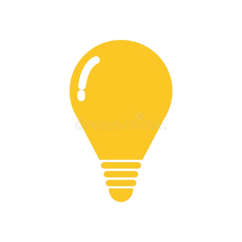 Light and Lamp Icon, Creativity Idea of Creator, Wisdom and Knowledge ...