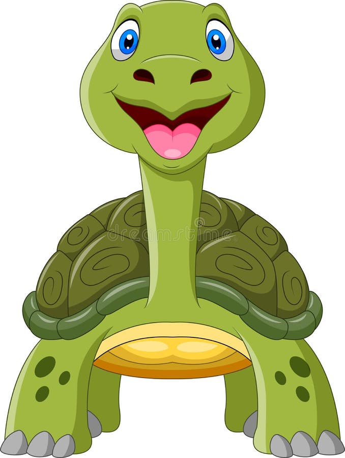 Cute Cartoon Turtle a Smile Stock Vector - Illustration of aquatic ...