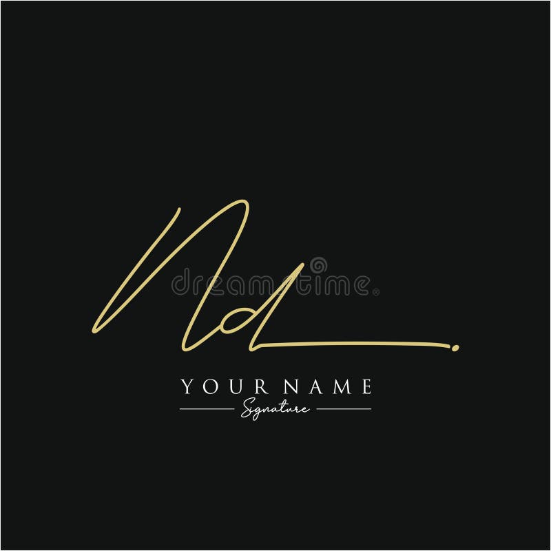 Letter ND Signature Logo Template Vector Stock Vector - Illustration of ...