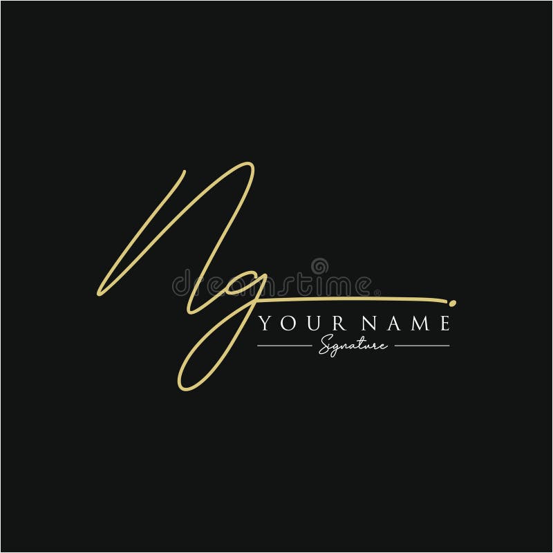 Letter NG Signature Logo Template Vector Stock Vector - Illustration of ...