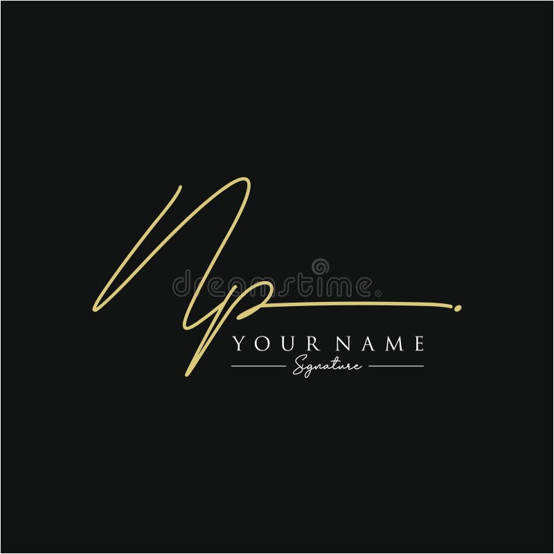 Letter NP Signature Logo Template Vector Stock Vector - Illustration of ...