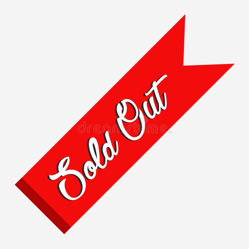 Illustration Vector Graphic Sold Out Flag Sign Website Catalog Stock ...