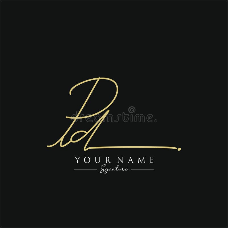 Letter PD Signature Logo Template Vector Stock Vector - Illustration of ...