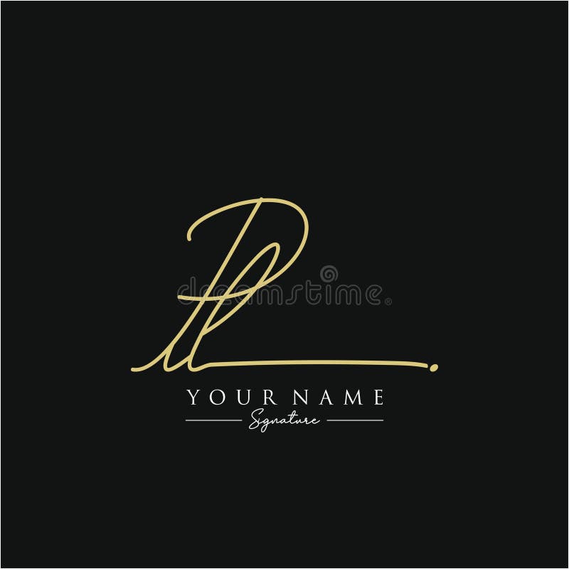Letter PL Signature Logo Template Vector Stock Vector - Illustration of ...