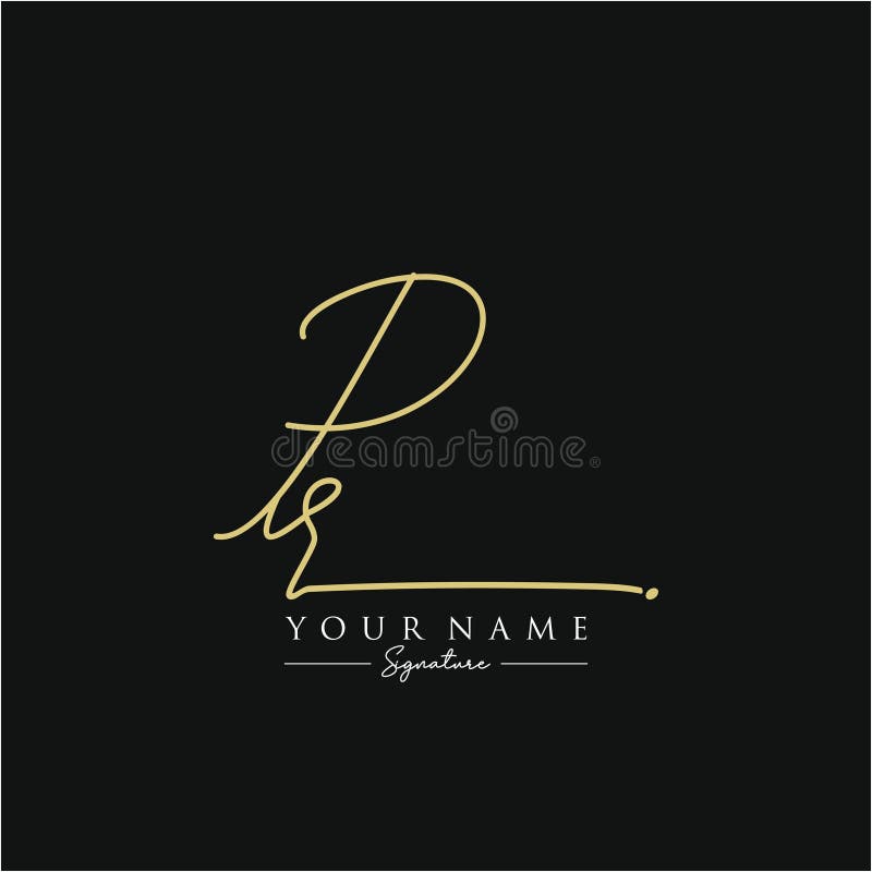 Letter PR Signature Logo Template Vector Stock Vector - Illustration of ...