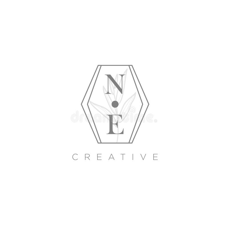 NE Beauty Vector Initial Logo, Wedding, Fashion, Jewerly, Boutique ...