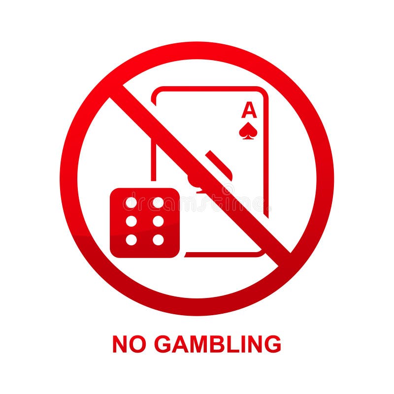 No gambling stock vector. Illustration of gambling, dice - 21381354