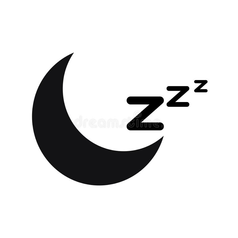 Sleeping Icon for the Bedtime at Night Stock Vector - Illustration of ...