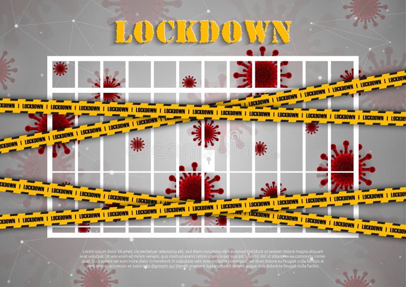 Covid-19 Pandemic World Lockdown for Quarantine. Stock Vector ...