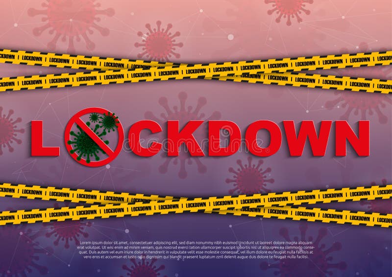 Covid-19 Pandemic World Lockdown for Quarantine. Stock Vector ...