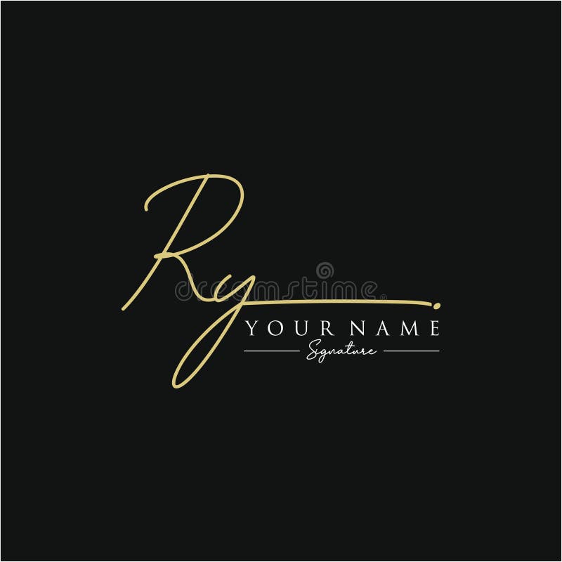 Letter RY Signature Logo Template Vector Stock Vector - Illustration of ...