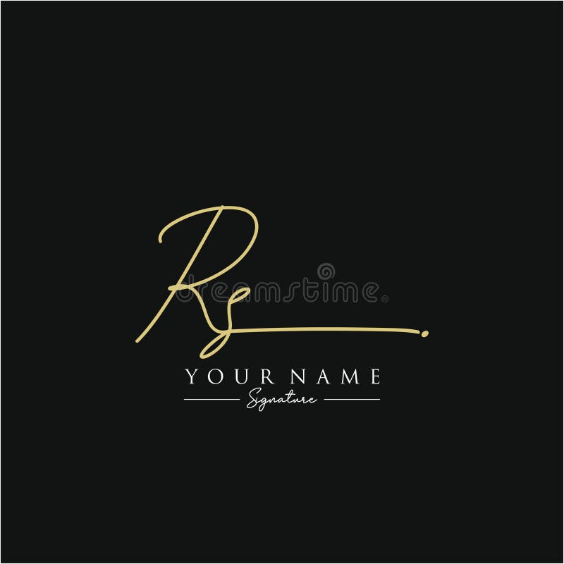 Letter RS Signature Logo Template Vector Stock Vector - Illustration of ...