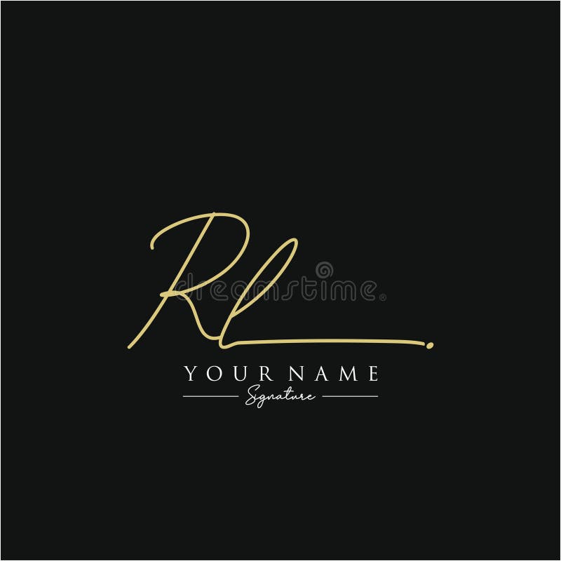 Letter RL Signature Logo Template Vector Stock Vector - Illustration of ...