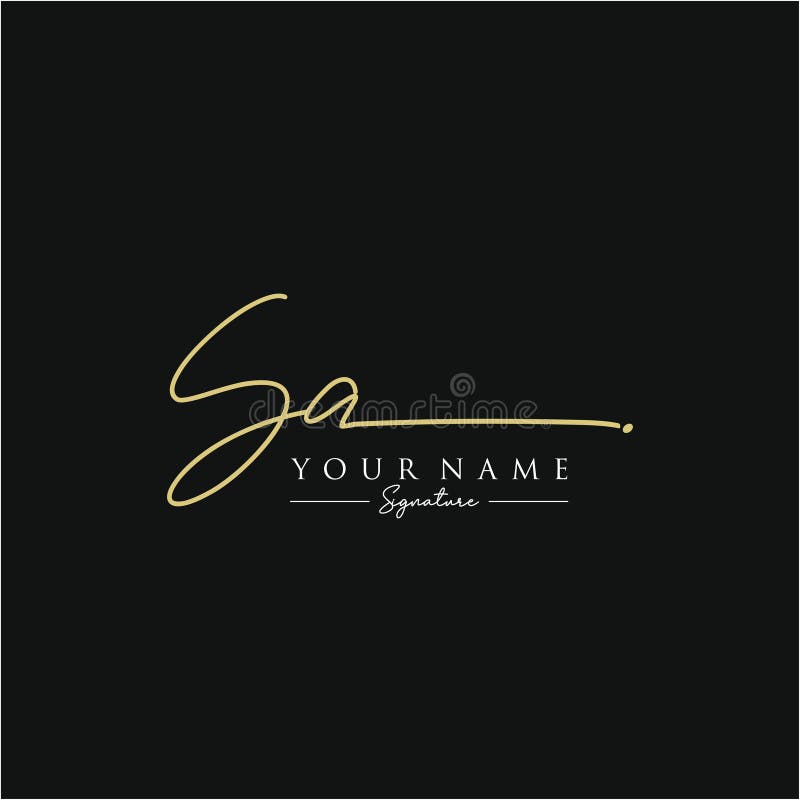 Letter SA Signature Logo Template Vector Stock Vector - Illustration of ...