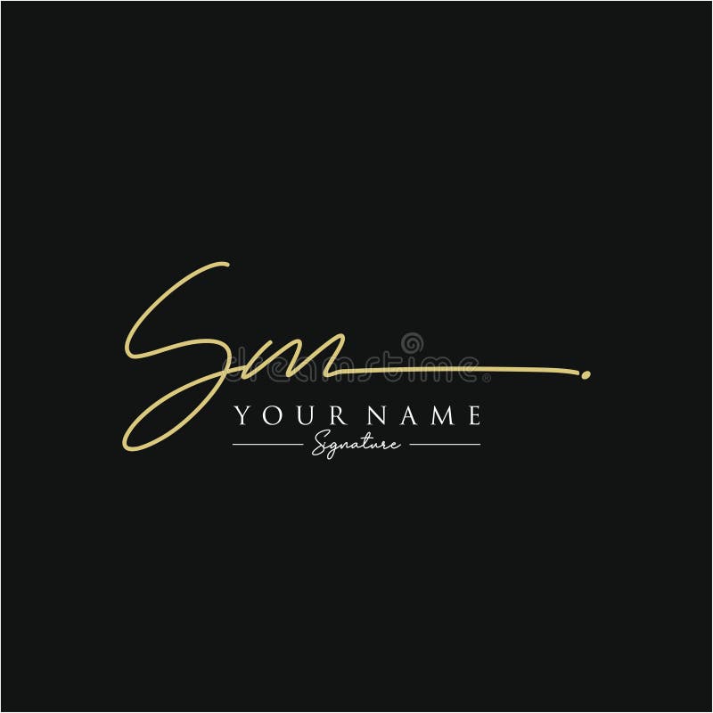 Letter SM Signature Logo Template Vector Stock Vector - Illustration of ...