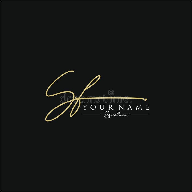 Letter SF Signature Logo Template Vector Stock Vector - Illustration of ...