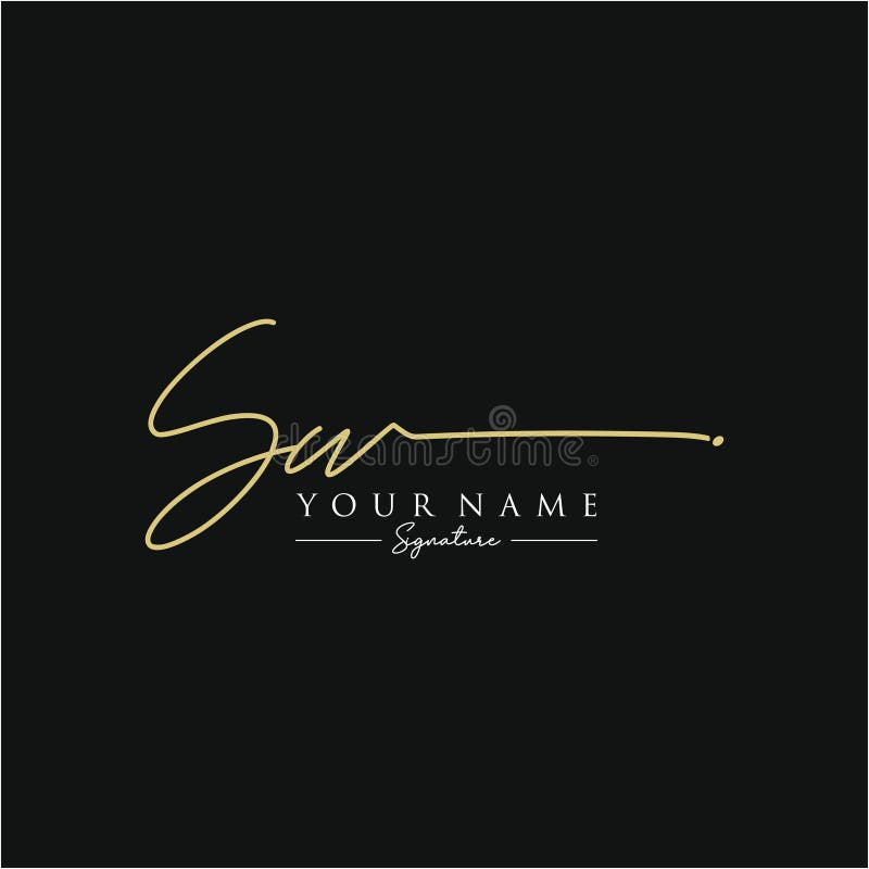 Letter SW Signature Logo Template Vector Stock Vector - Illustration of ...