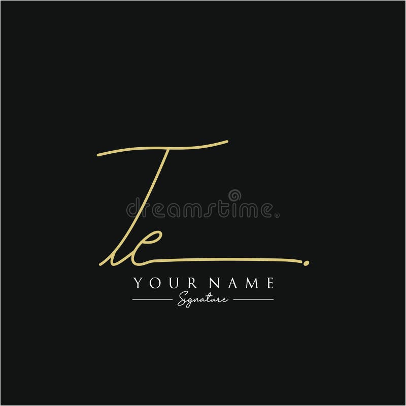Letter TE Signature Logo Template Vector Stock Vector - Illustration of ...