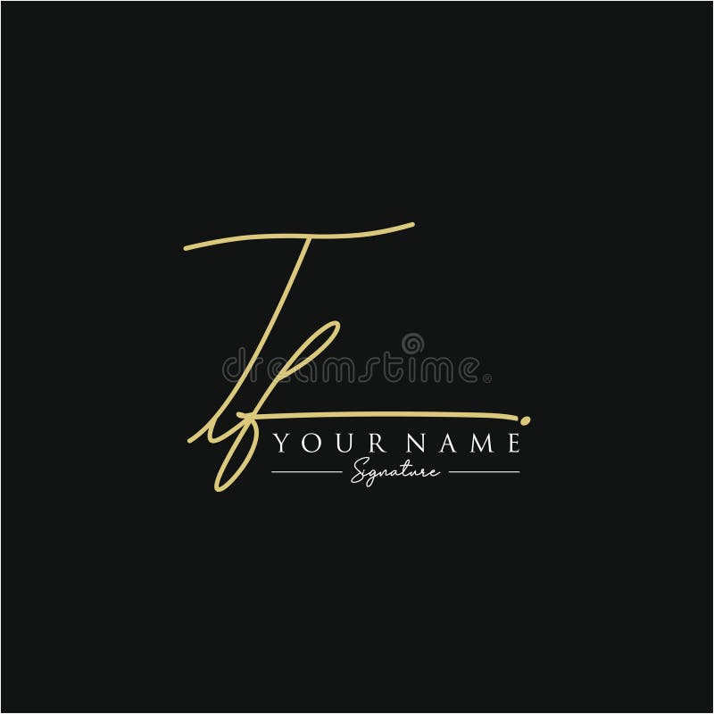 Letter TF Signature Logo Template Vector Stock Vector - Illustration of ...