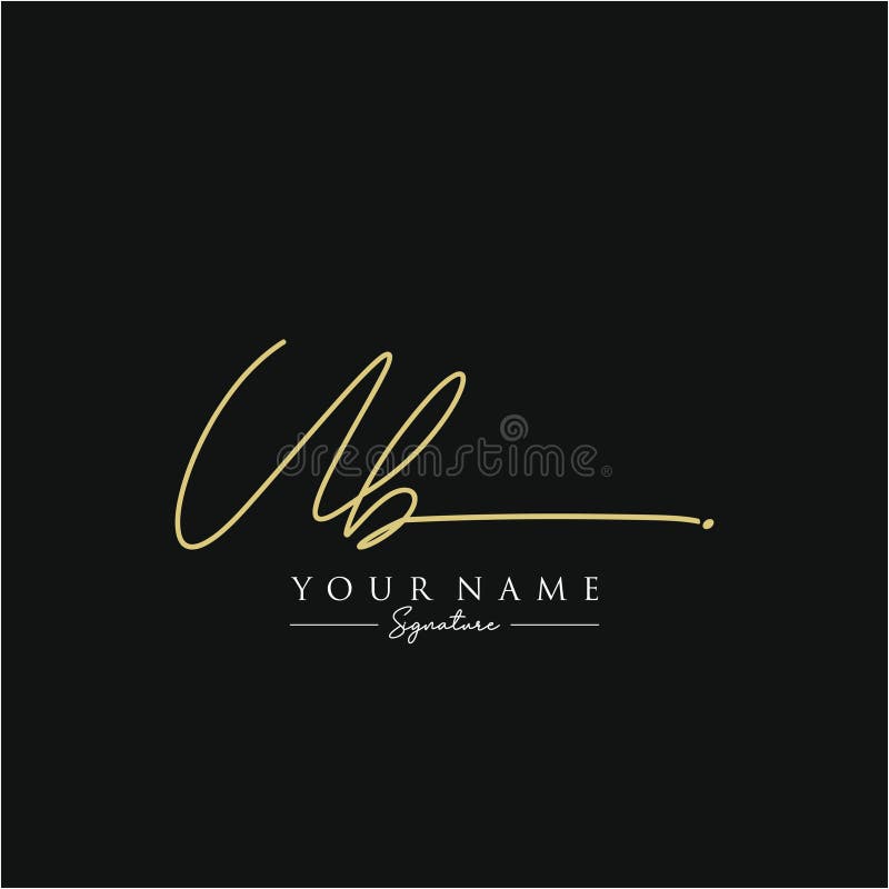 Letter UB Signature Logo Template Vector Stock Vector - Illustration of ...