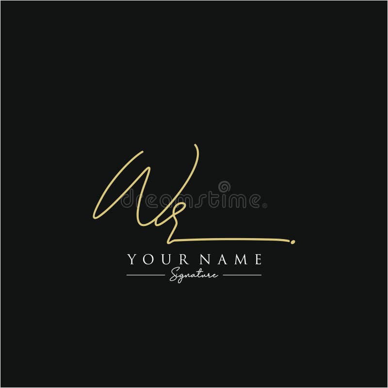 Letter WR Signature Logo Template Vector Stock Vector - Illustration of ...