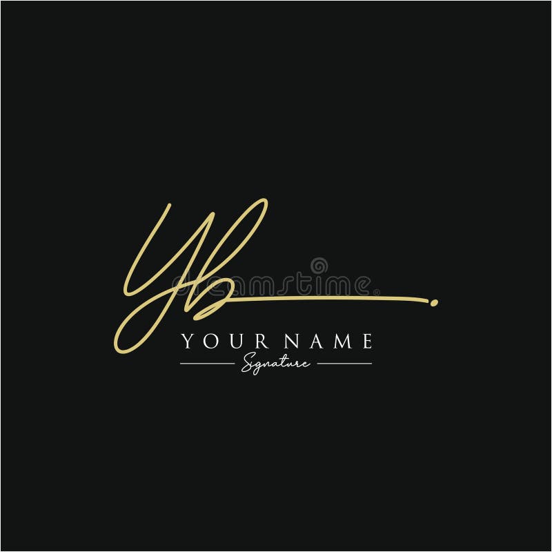 Letter YB Signature Logo Template Vector Stock Vector - Illustration of ...