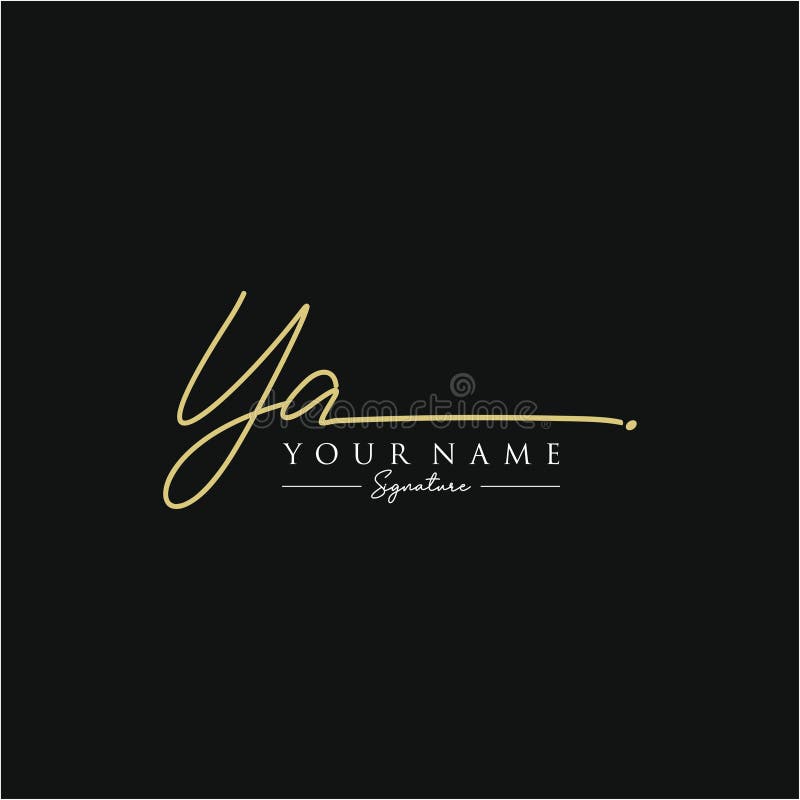 Letter YA Signature Logo Template Vector Stock Vector - Illustration of ...