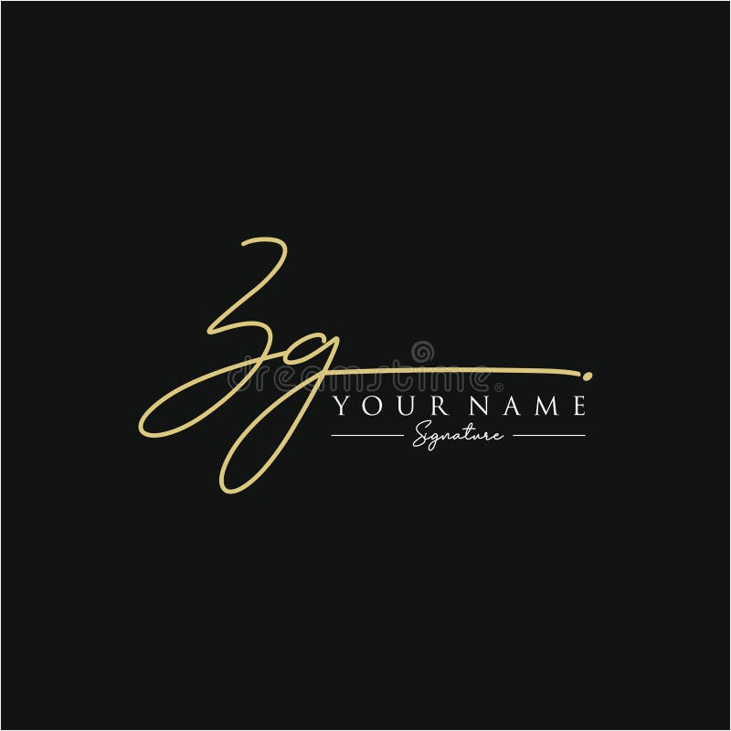 Letter ZG Signature Logo Template Vector Stock Vector - Illustration of ...