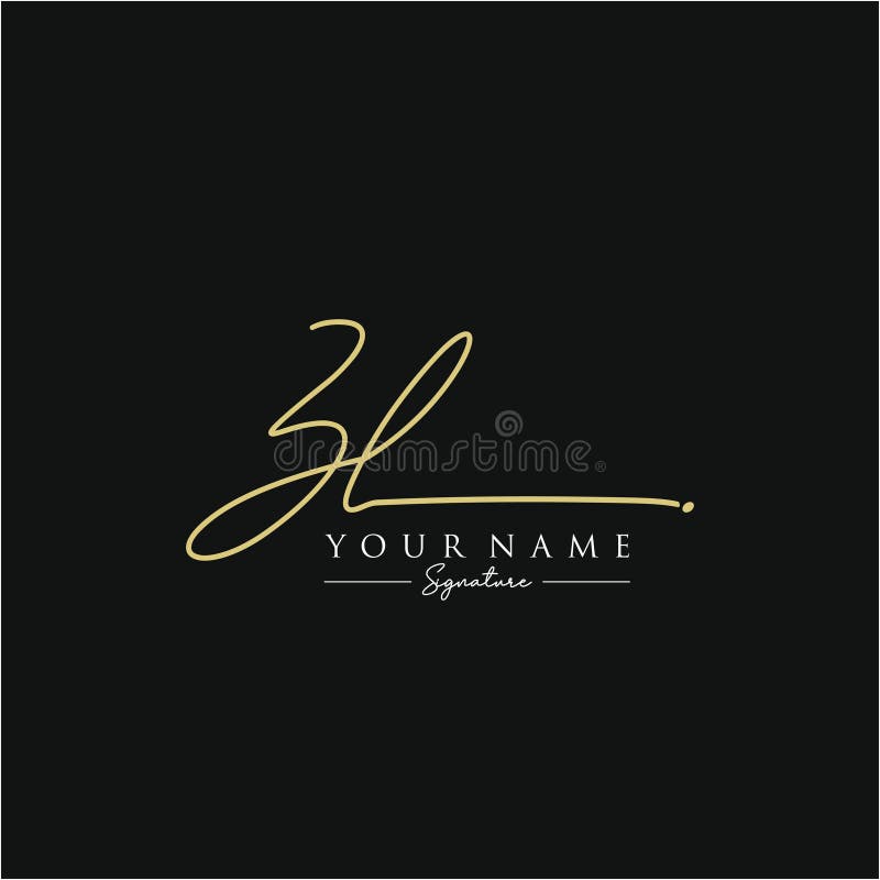 Letter ZL Signature Logo Template Vector Stock Vector - Illustration of ...