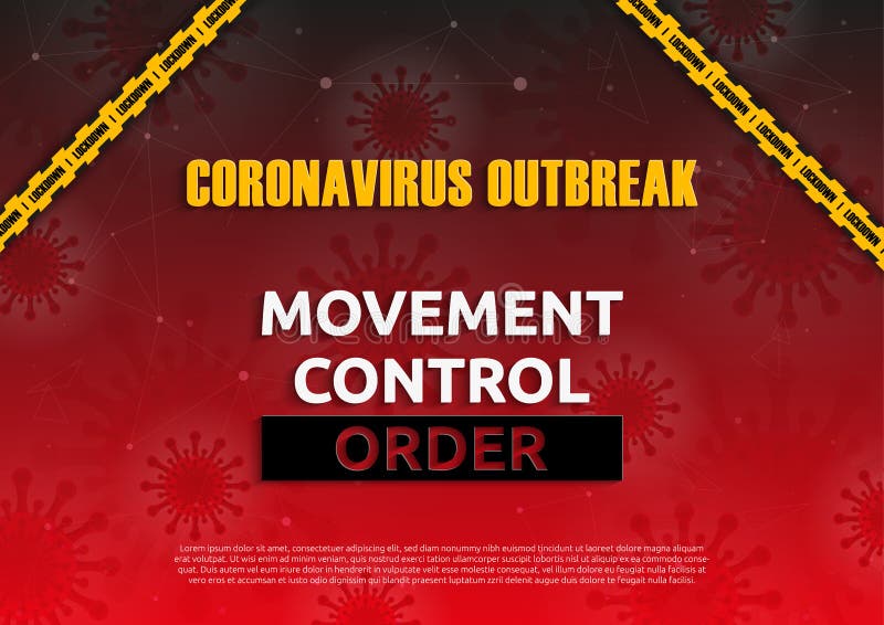 Movement Control Order Poster Due To Covid-19. Stock Vector ...