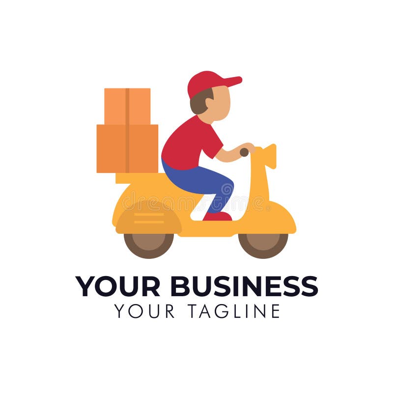 Courier for Delivery Service Vector Logo Template Stock Vector ...