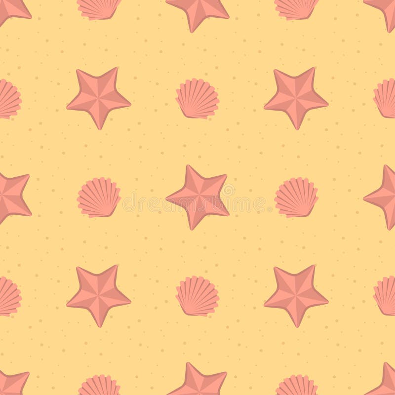Summer Beach Seamless Pattern Background. Sand Beach Repeat Background ...