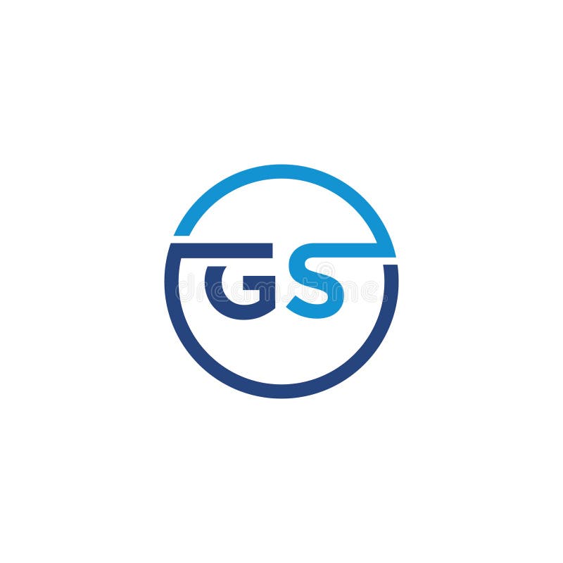 GS Letter Logo Icon Design Template Elements Stock Vector ...
