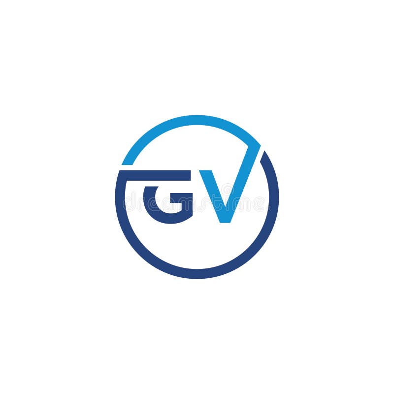 GV Letter Logo Icon Design Template Elements Stock Vector ...
