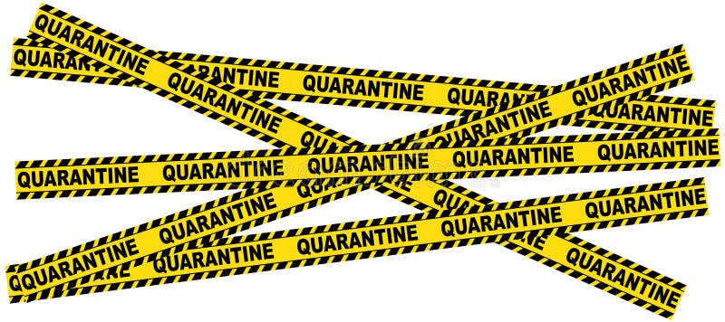 Print Quarantine Warning Sign and Warning Tape Vector Illustration. New ...
