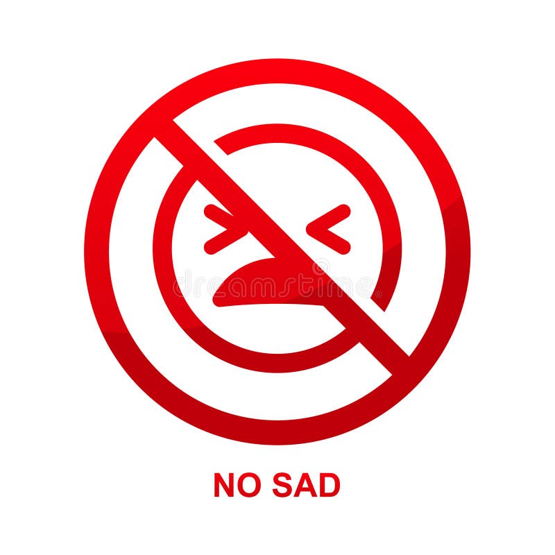Sad Icon Vector Isolated On White Background, Sad Sign Stock Vector ...