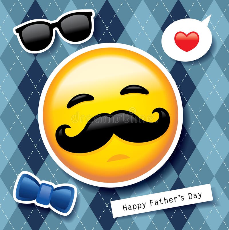 Smiley Father`s Day Greeting Vector Design. Father`s Day Messages Text ...