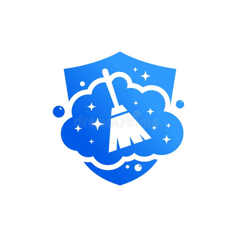 Simple Shield House Cleaning Logo Stock Vector - Illustration of city ...