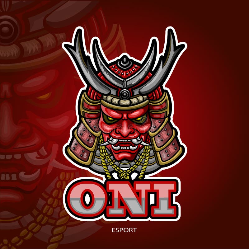 Oni Esport Mascot Logo Design Stock Vector - Illustration of character ...