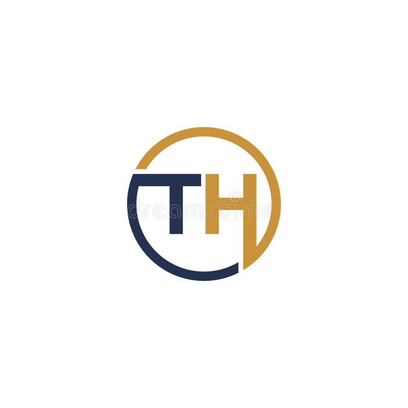TH Letter Logo Icon Design Template Elements Stock Vector ...