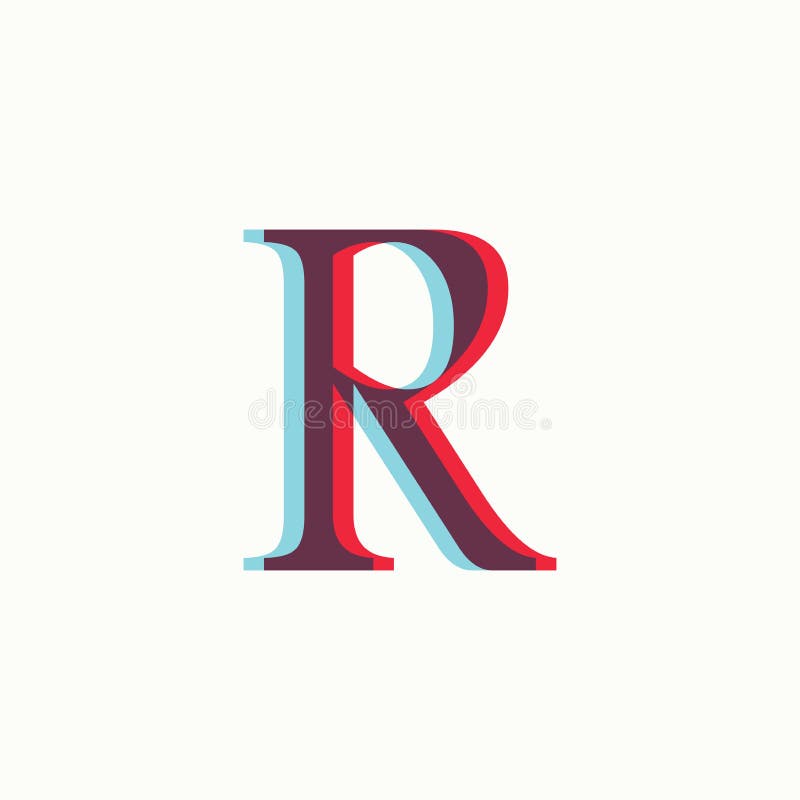 Unique Initial Letter R Logo Stock Vector - Illustration of isolated ...