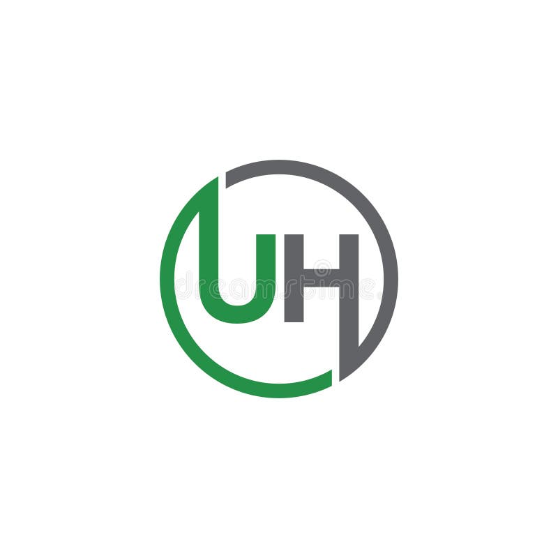UH Letter Logo Icon Design Template Elements Stock Vector ...