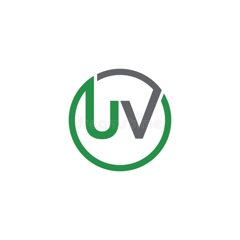 UV Letter Logo Icon Design Template Elements Stock Vector ...